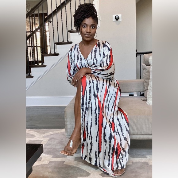 Awura's Wardrobe | Dresses | Awuras Wardrobe Red African Print Silk ...